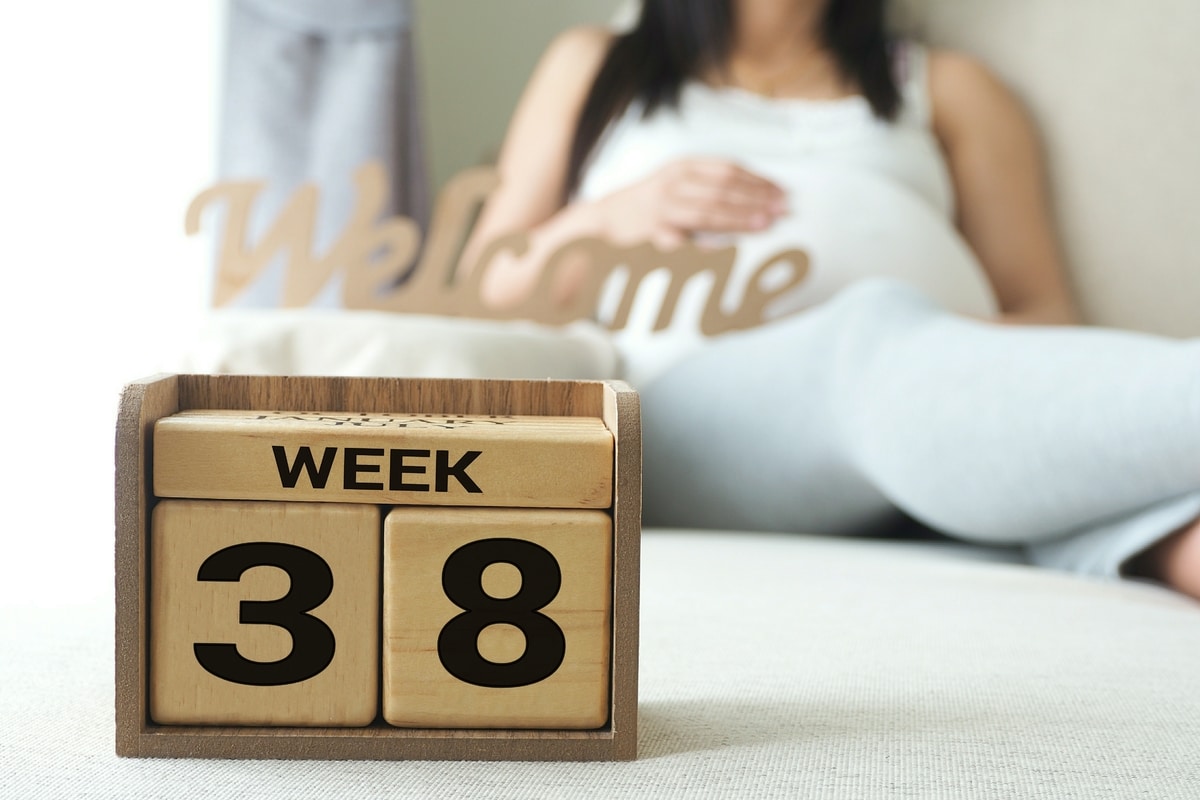 38 semanas de embarazo, el bebé está a punto de nacer